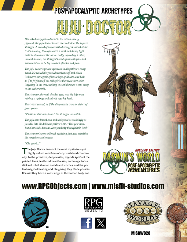 Juju Doctor Post-Apocalyptic Archetype for Darwin's World, Nuclear Edi ...