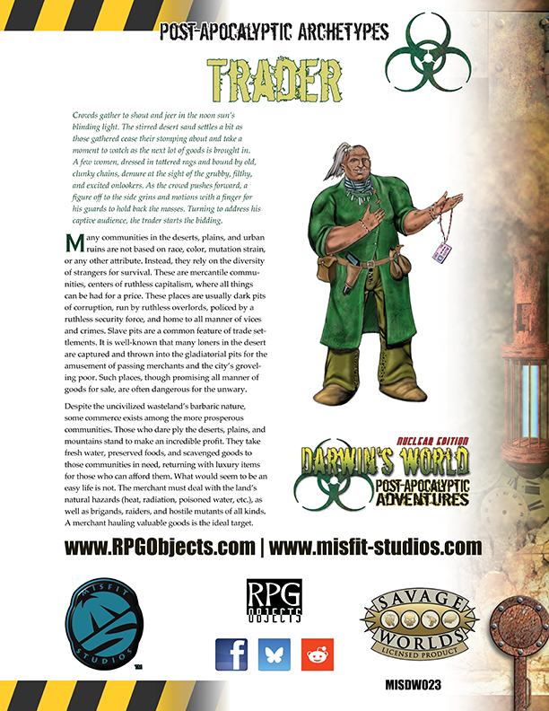 Trader Post-Apocalyptic Archetypes for Darwin's World, Nuclear Edition ...