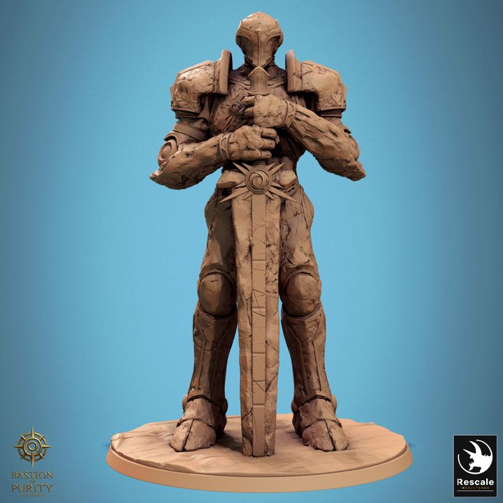 Sanctified Stoneguard - Stone Golem Miniature – Open Gaming Store