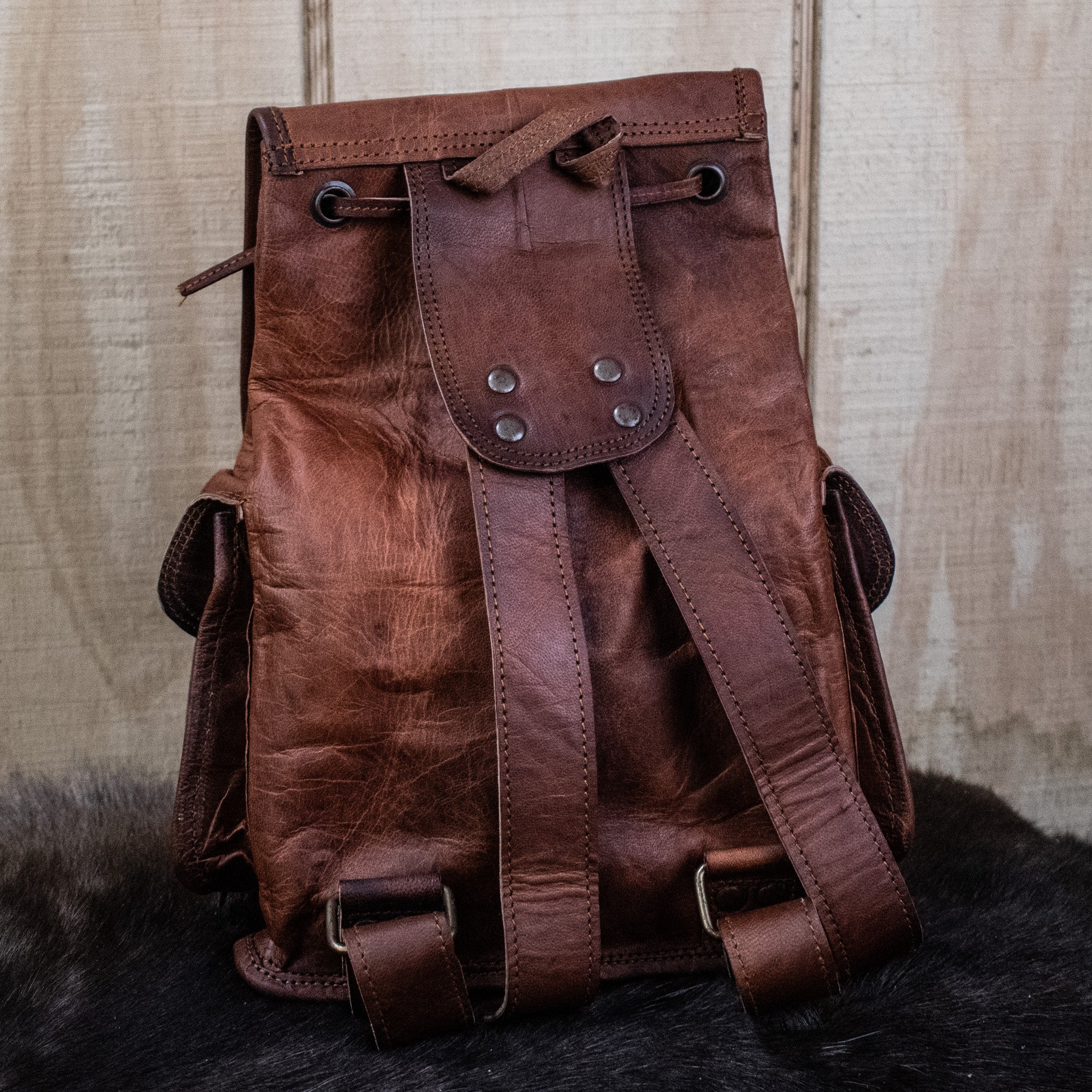 "The Cottage" Leather Mini Backpack - Brown – Open Gaming Store