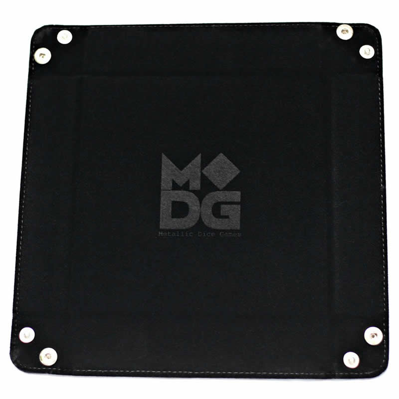 Black Velvet Folding Dice Tray 10in x 10in Metallic Dice Games – Open ...