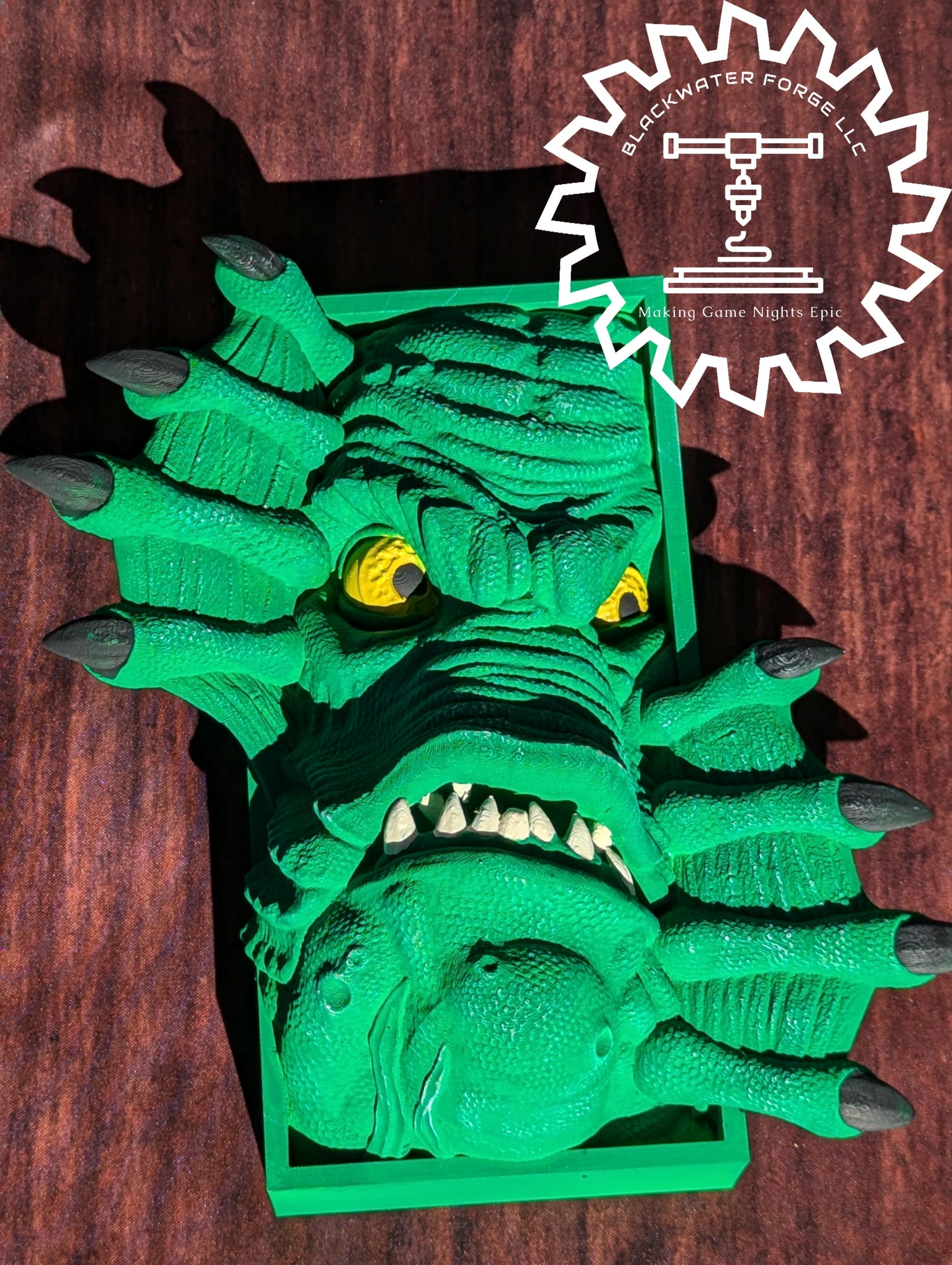 Swamp Creature Merman Monster 3D Printed Book Nook- Miniatures of Madn ...