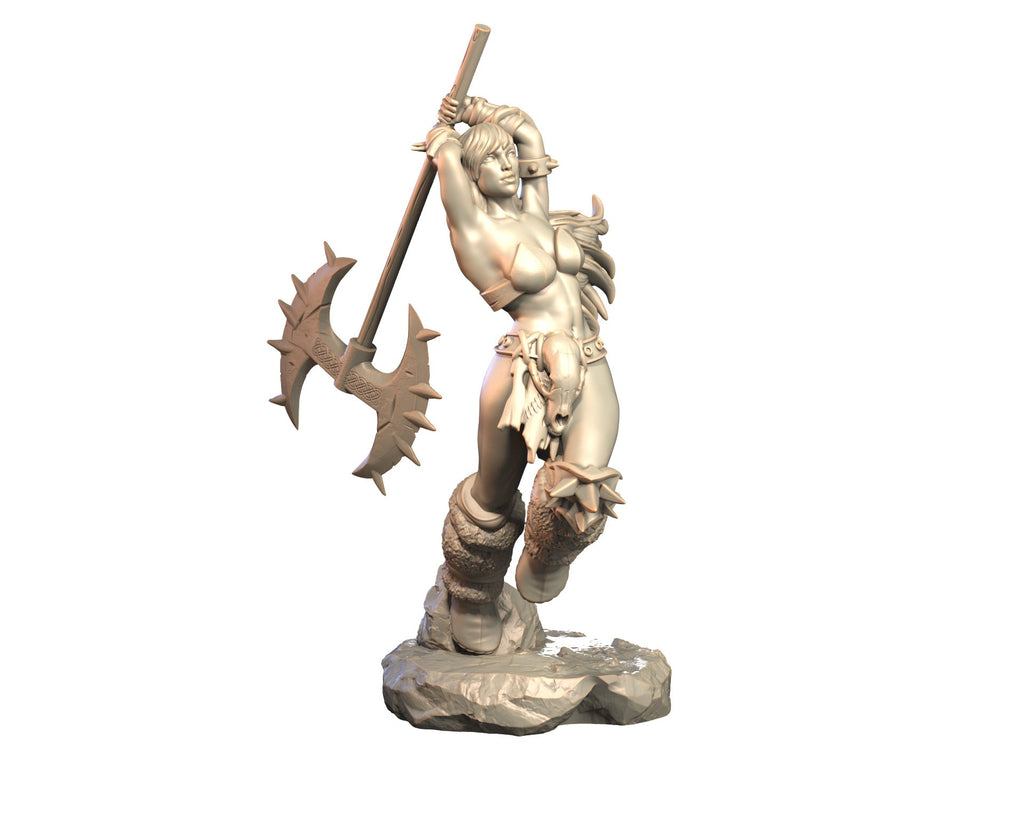 Varka - Female Human Barbarian Miniature - Blade & Fury – Open Gaming Store