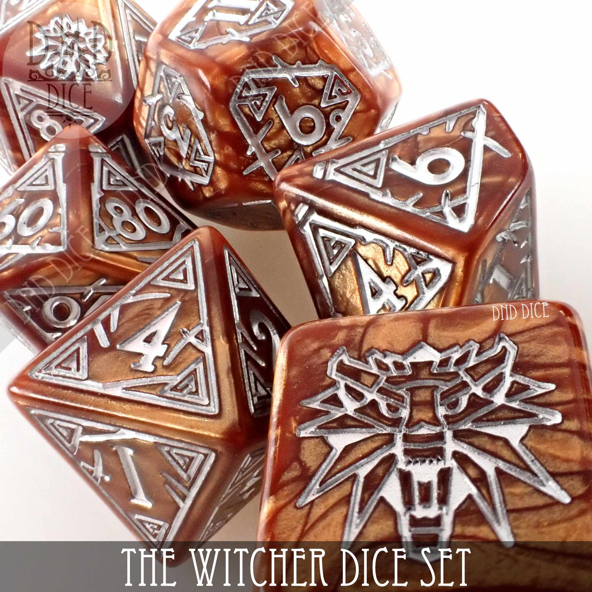 The Witcher Dice Set and Coin - Geralt – Open Gaming Store