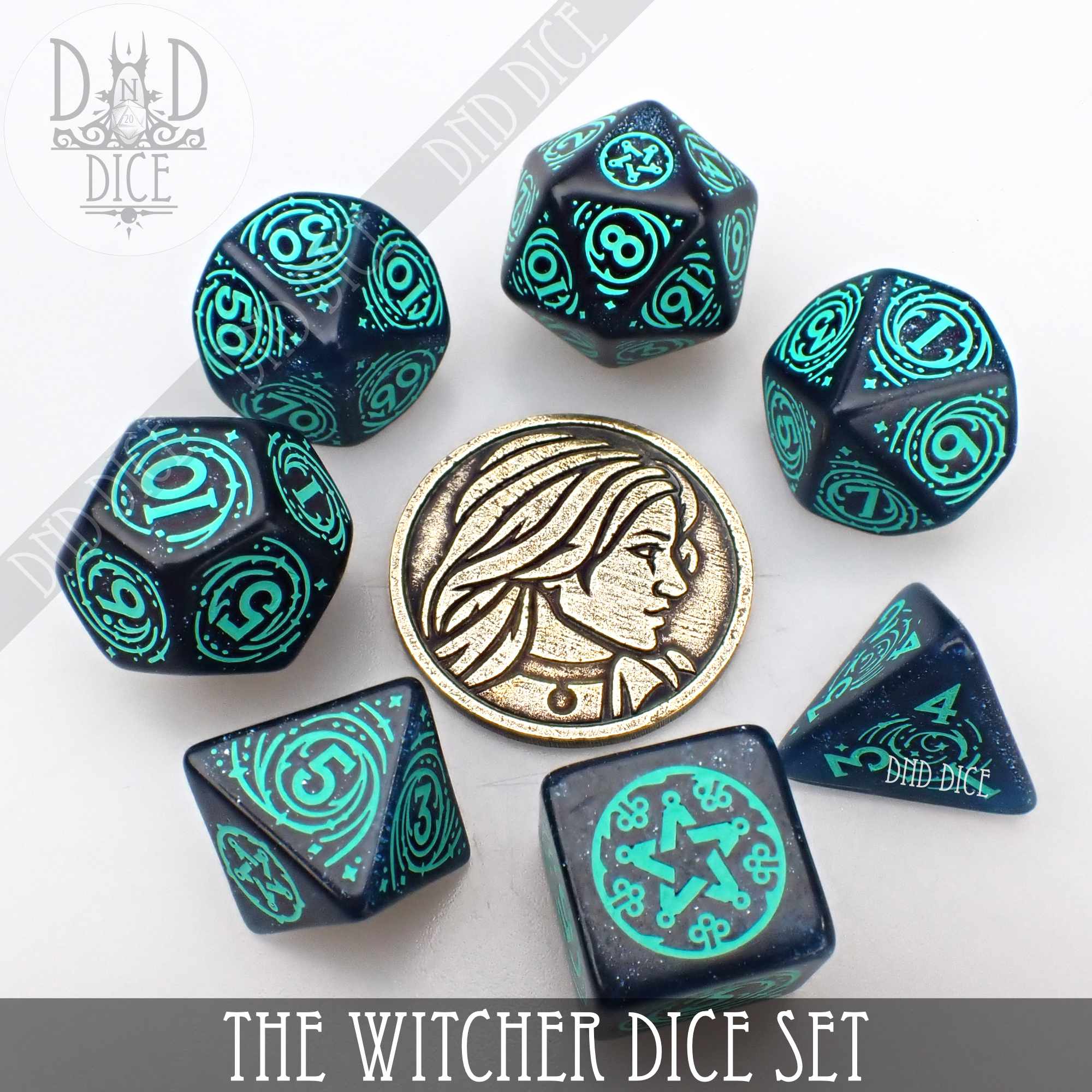 The Witcher Dice Set and Coin - Yennefer – Open Gaming Store