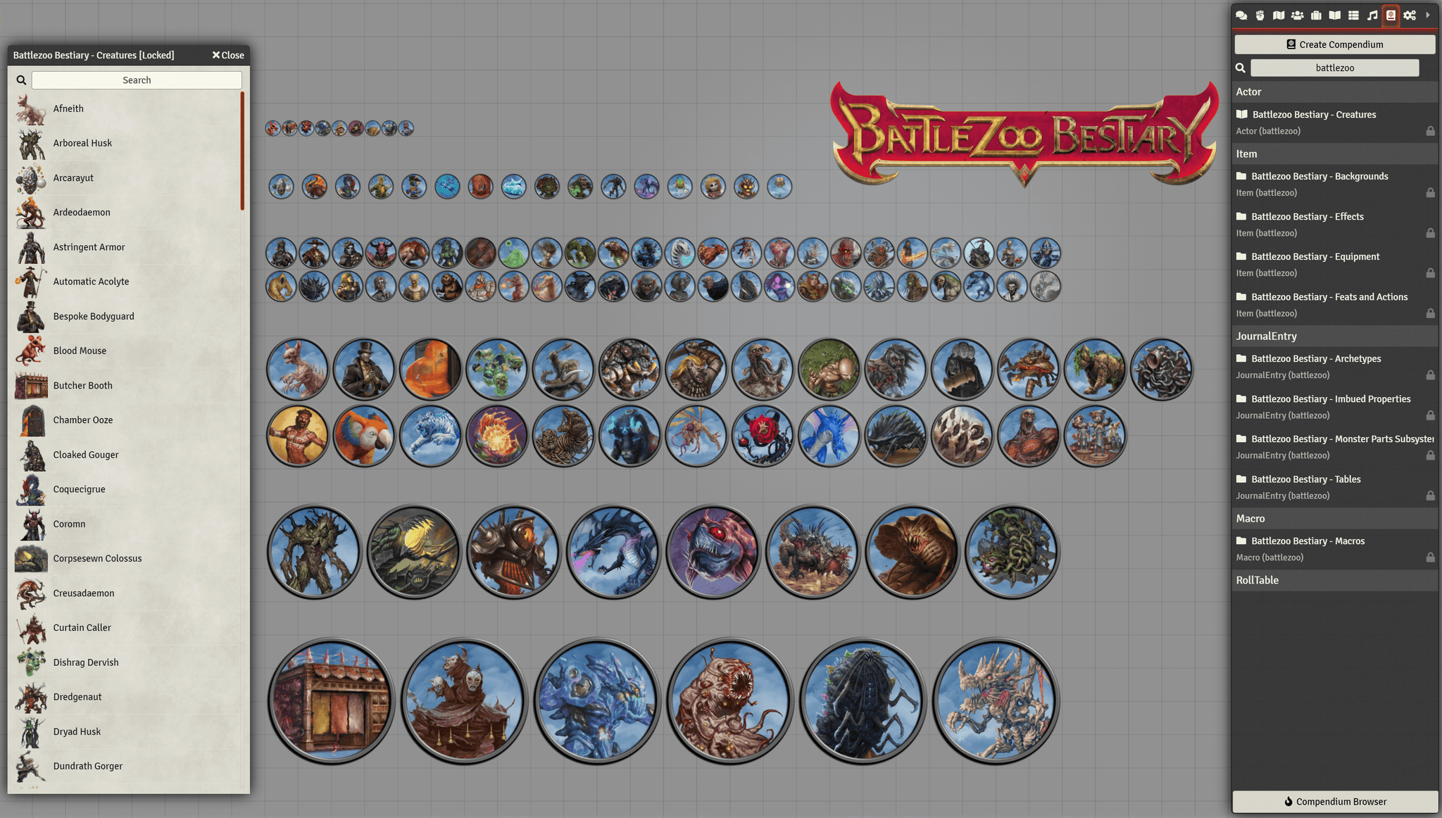 Battlezoo Bestiary for Foundry VTT – Open Gaming Store