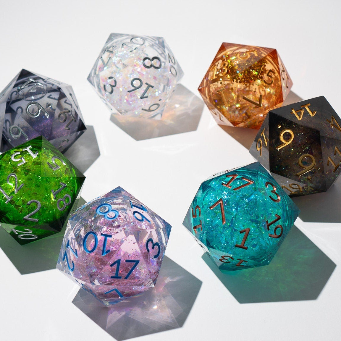 Massive Green Liquid Core 95MM Chonk Handmade Resin Dice And Box – Open ...